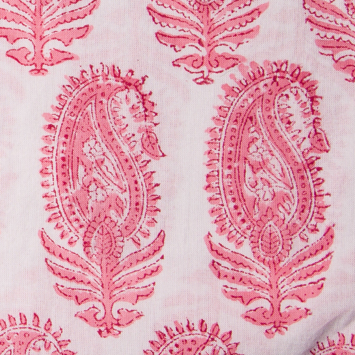 Precut 1 Meter Pink And White Bagru Dabu Hand Block Printed Cotton Fabr