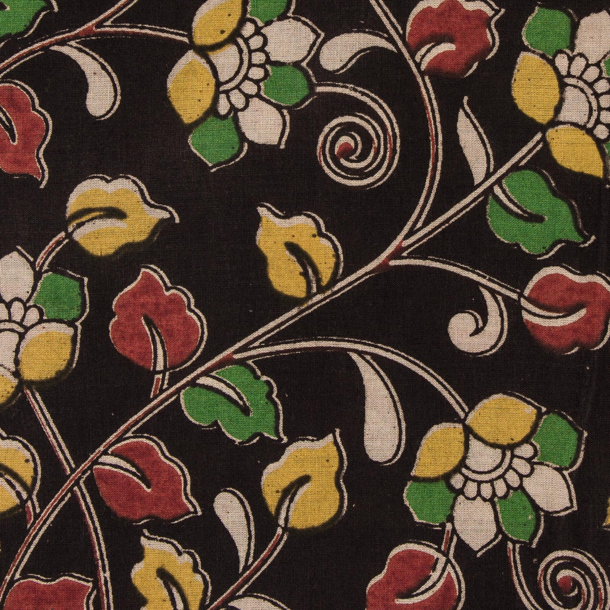 Kalamkari Screen Printed Cotton Fabric – BOMBAY LOOMS